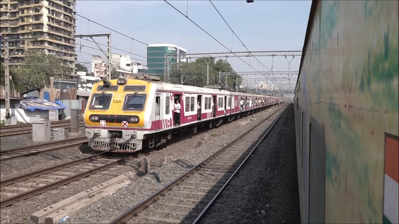 5 Mumbai Local Trains (EMU's) Taken In Just 3Mins Aboard Jaipur Duronto ...