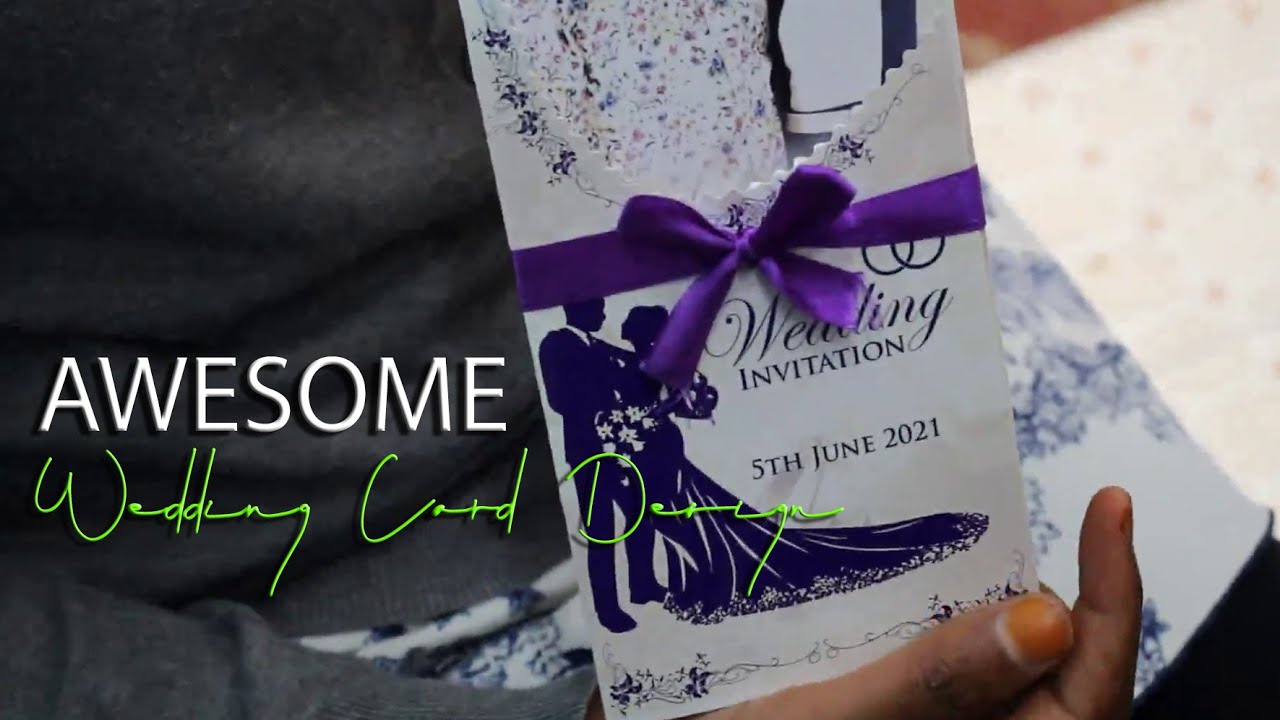 Awesome Wedding Cards Design- Easy and simple - YouTube