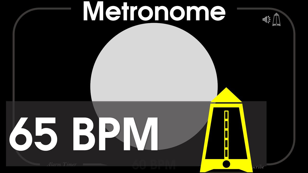 65 BPM Metronome - Adagio & Adagietto - 1080p - TICK and FLASH, Digital ...