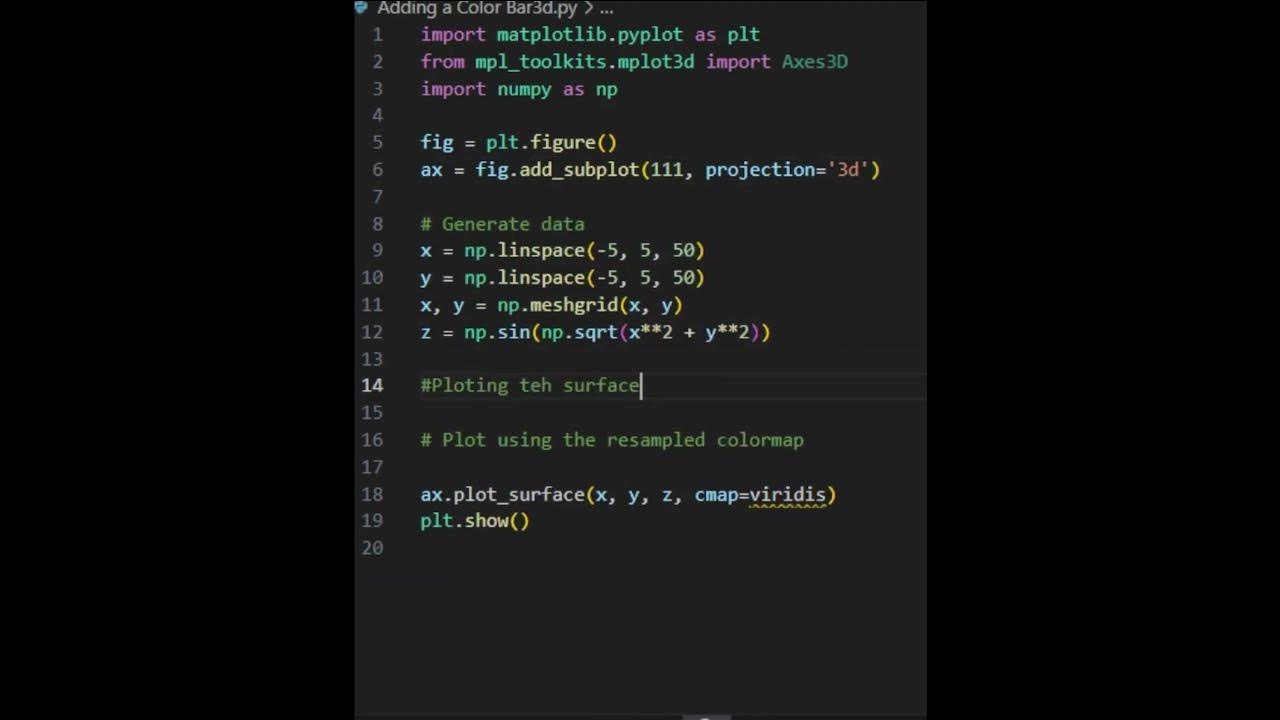 3d Surface Plot Part 5 Add A Sidebar Codingtips Coding Python Youtube