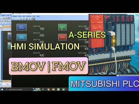GX Developer : BMOV,FMOV instruction mitsubishi PLC A Series With HMI GT Designer 3 Simulator ...