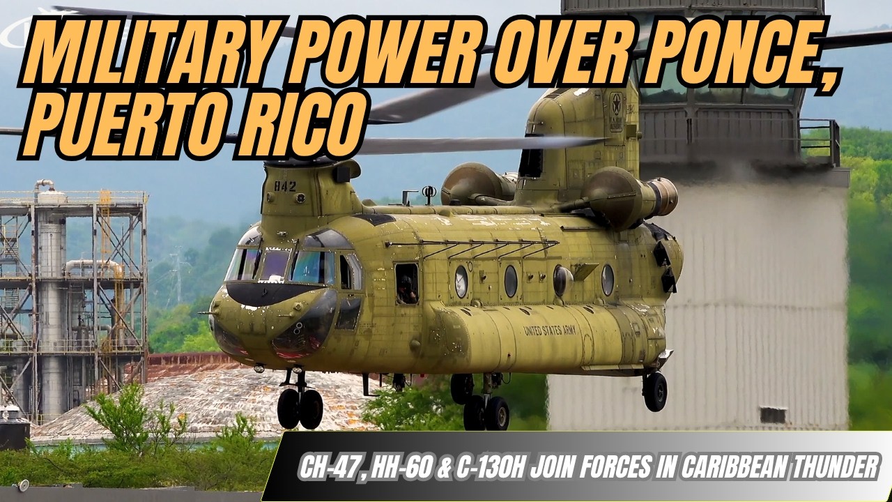Epic Military Airpower in Puerto Rico – Chinook Engine Start, Blackhawk ...