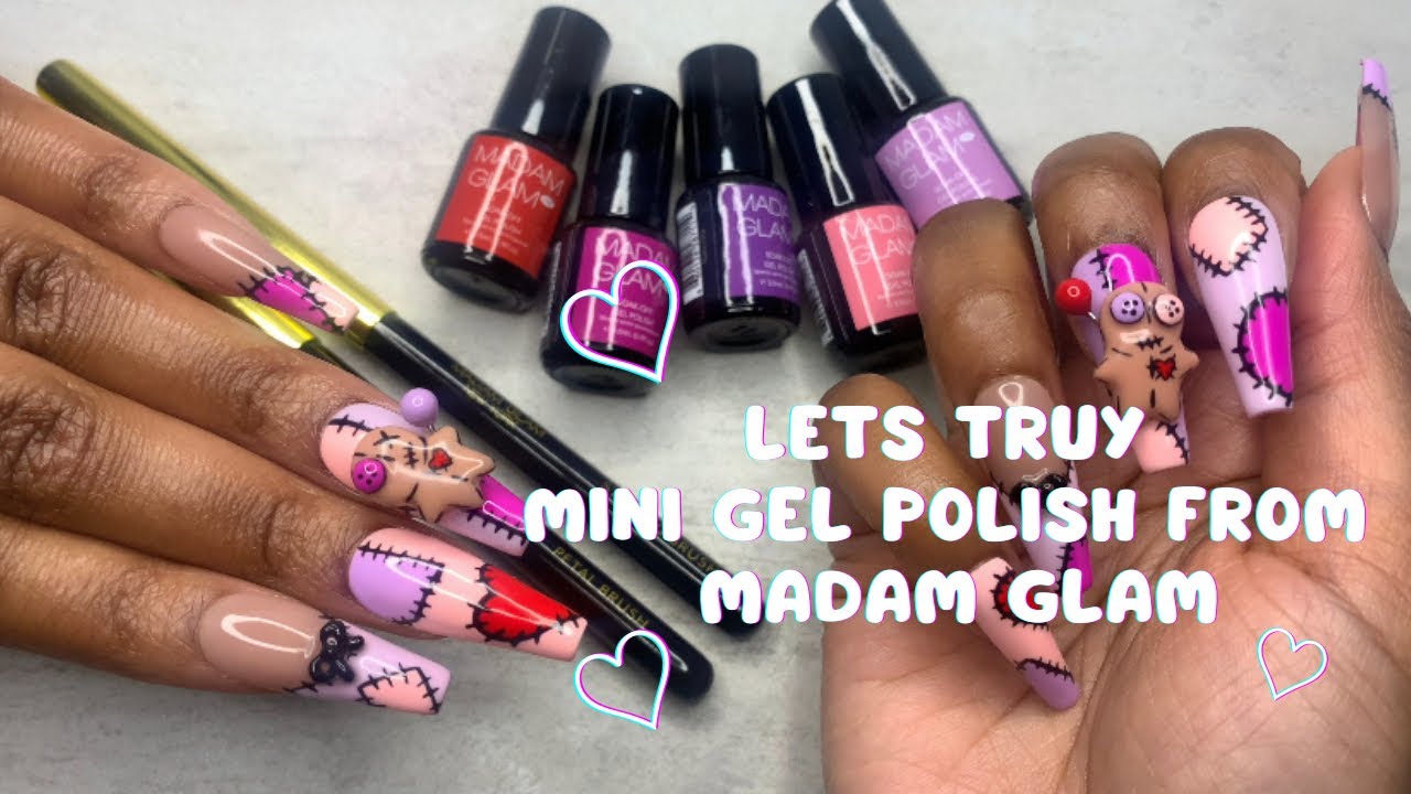 VooDoo Doll Nails Using New Mini Gel Polishes From @madamglamofficial ...
