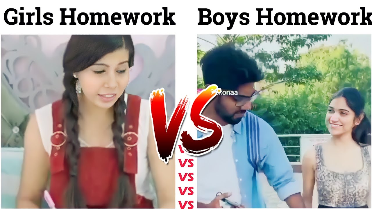 Girls homework vs Boys homework wait for end 😀😀😀 @Tubelight VS #memes # ...
