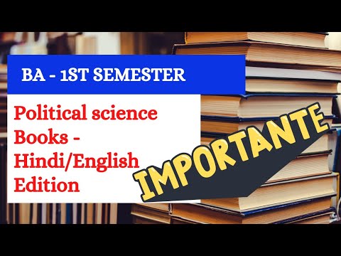 BA-Books 📚 Of Part/Semester-1|Political Science|Hindi/English Edition ...