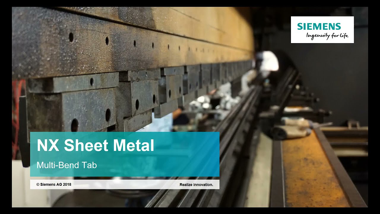 NX Sheet Metal: Multi Bend Tab Deep Dive - YouTube