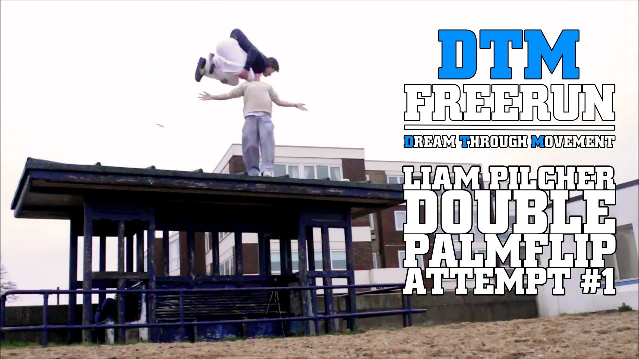 Liam Pilcher | Double Palm Flip Attempt #1 - YouTube