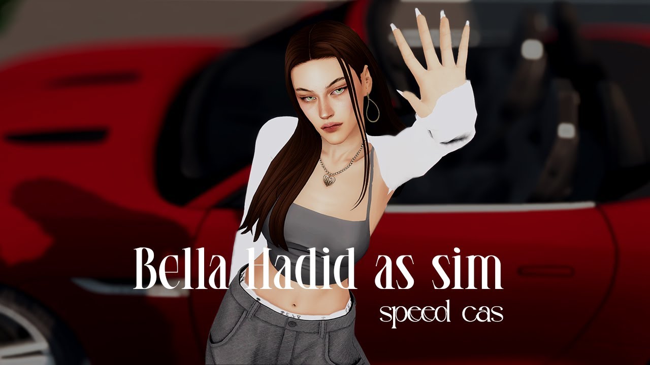 Bella Hadid as sim | speed cas + download link | the sims 4 - YouTube