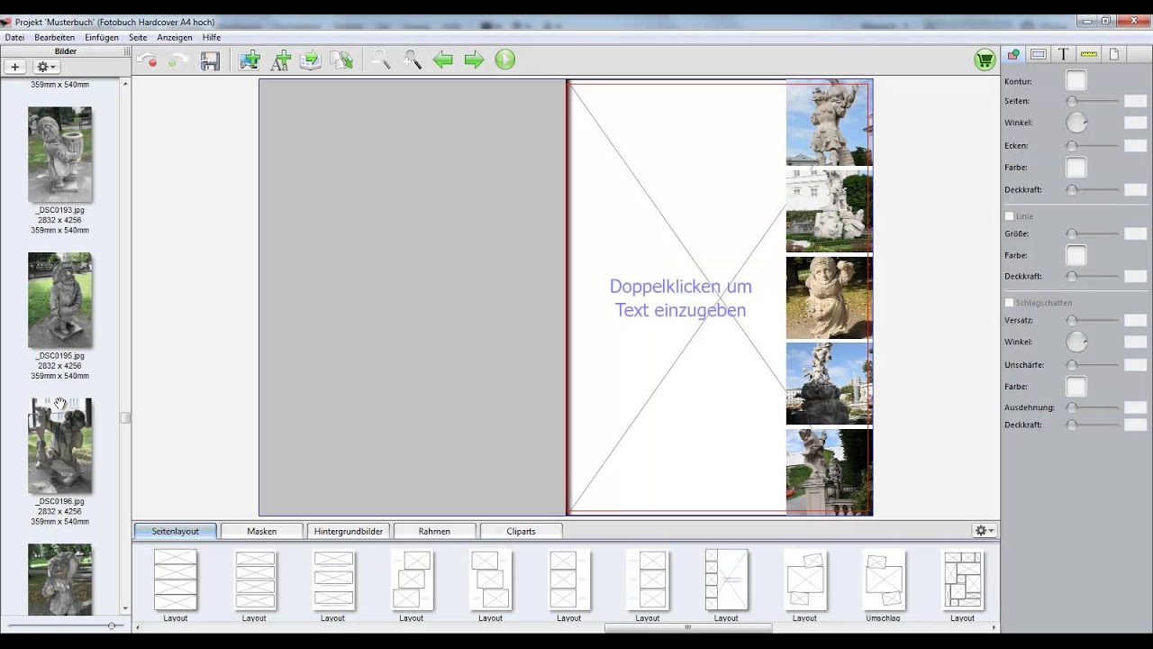 fotobook Designer - Verwendung von Rahmen - YouTube