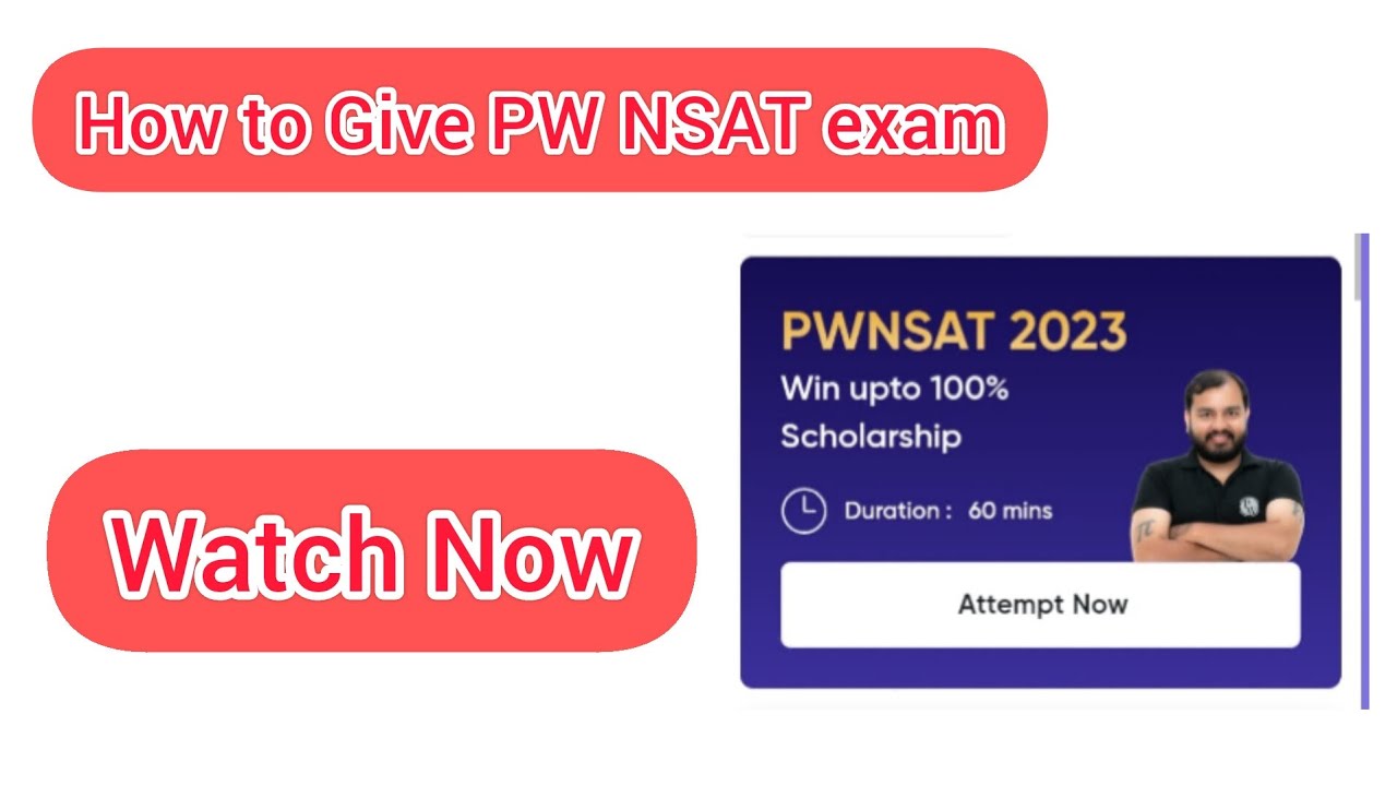 How to give PWNSAT test today on Pw app | PWNSAT exam kaise de | PWNSAT ...