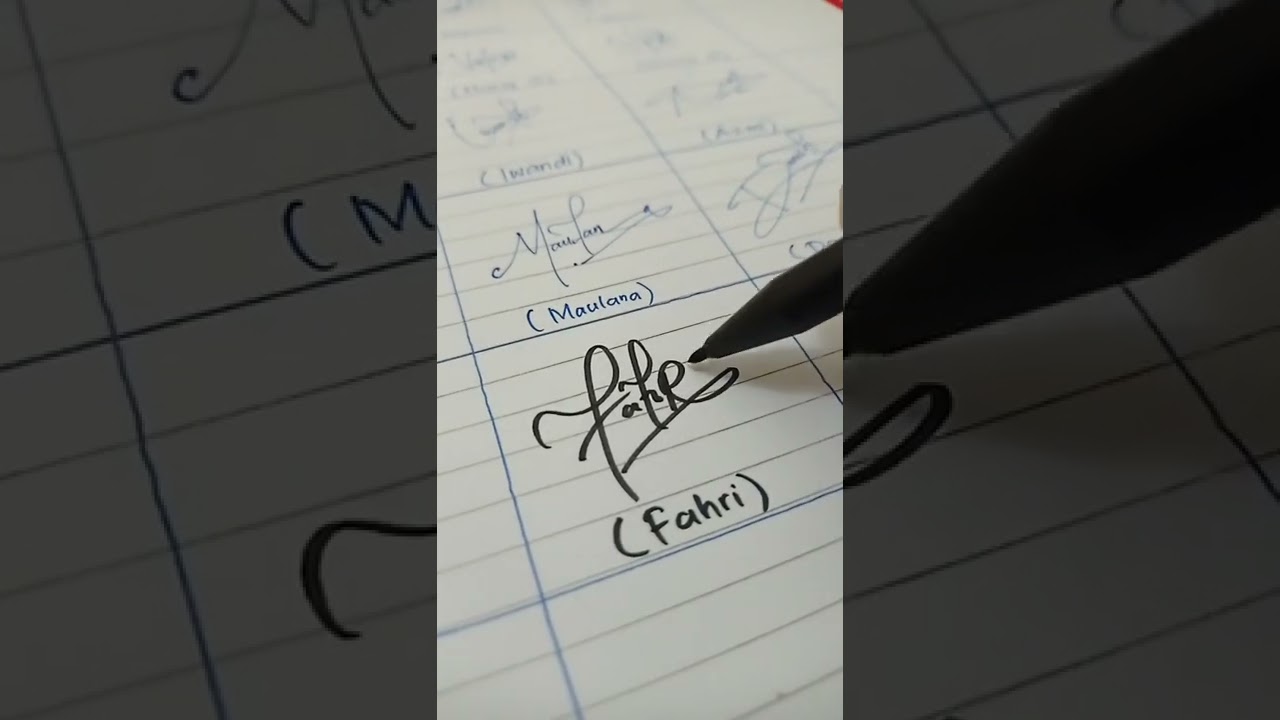 fahri - tanda tangan simple #shorts #signature - YouTube