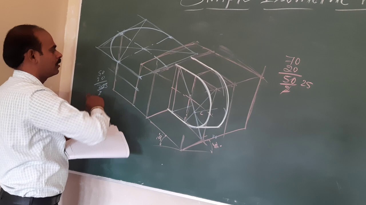 ENGINEERING DRAWING ISOMETRIC VIEW fig no 5 First Year. - YouTube
