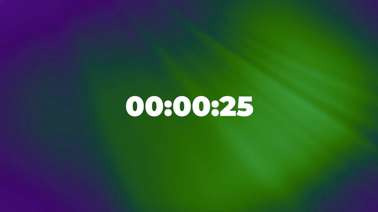 25 Second Meditation Countdown Timer with Gentle Alarm & Relaxing Music - YouTube
