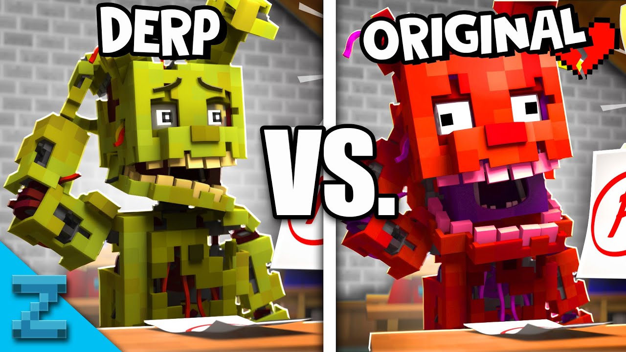 DERP vs. Original SPRINGTRAP FAILS SCHOOL! - Fazbear and Friends SHORTS ...