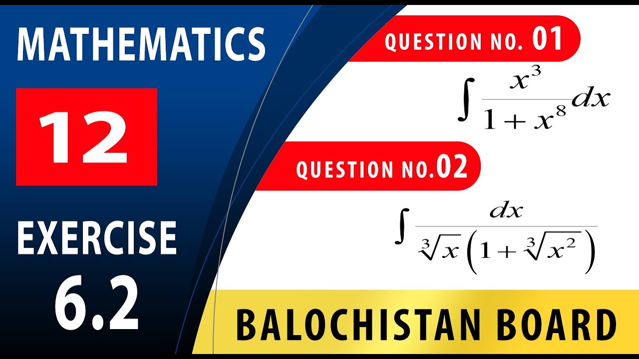 12th Class Math Exercise 6.2 Question . 1 and 2 Balochistan board ...