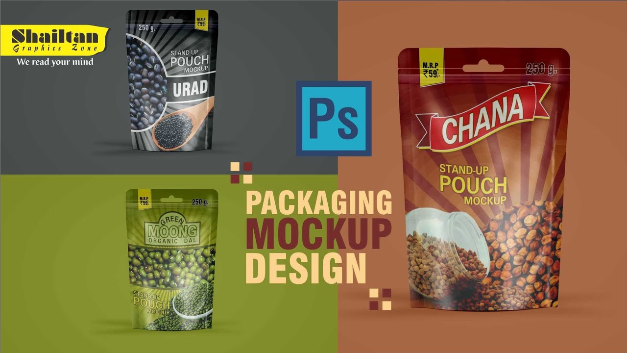 How to Make Stand Up Poch Mockup | Standup Poch Mockup Tutorial | Stand ...