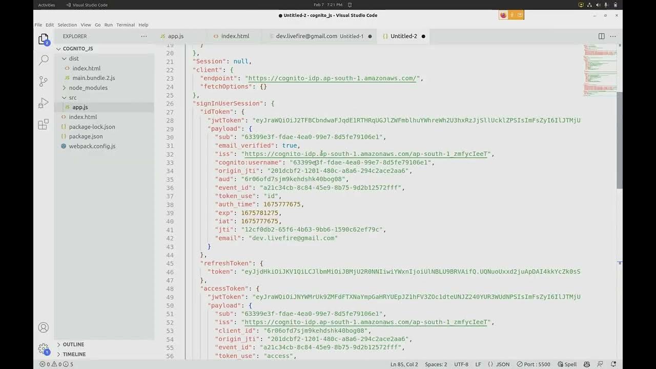 AWS Cognito Pure JS Demo (No React, Vue & Angular) - YouTube