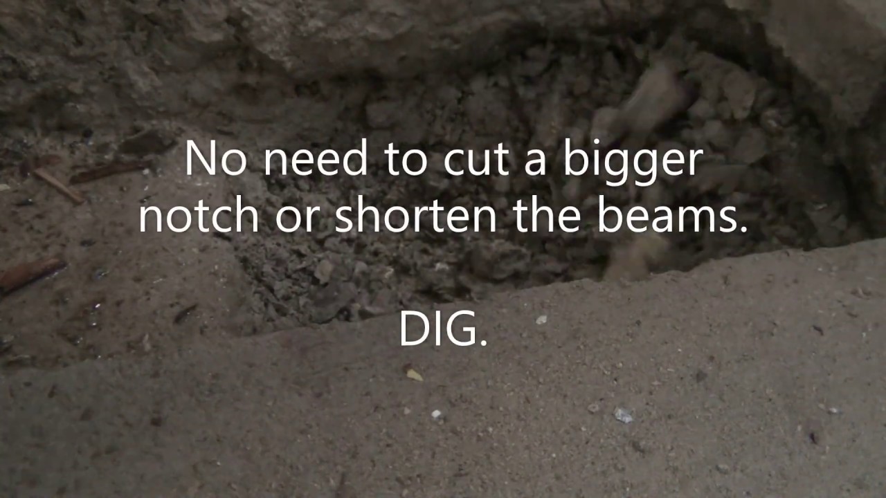 Stabilizing Shifting Foundation with I-beams - YouTube