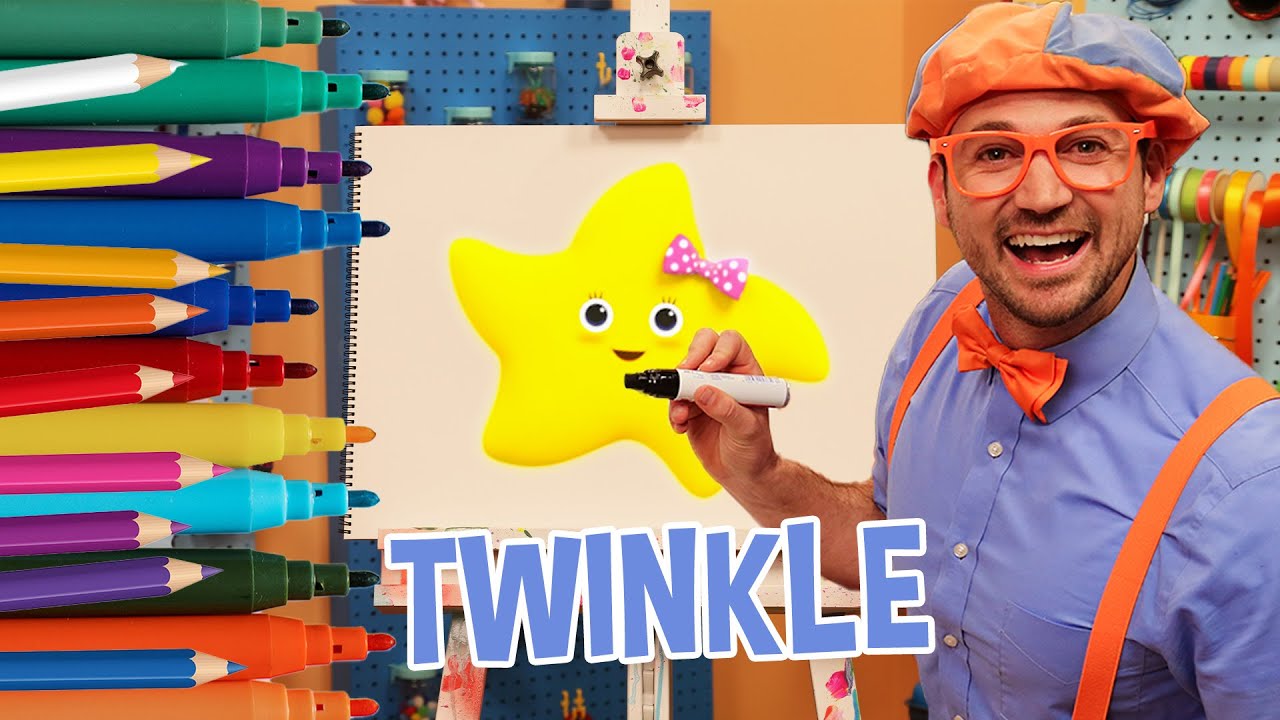 How To Draw Twinkle | Draw with Blippi | Arts and Crafts For Toddlers ...