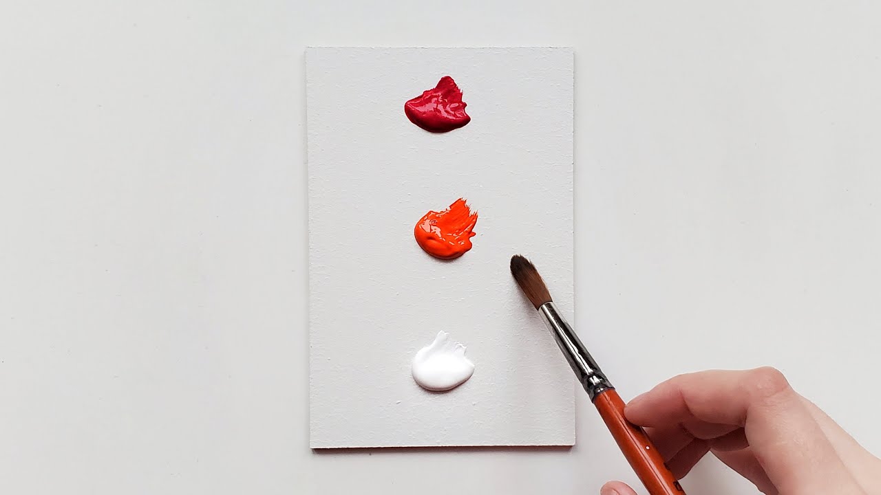 Red Sunset // Easy Acrylic Painting for Beginners - YouTube