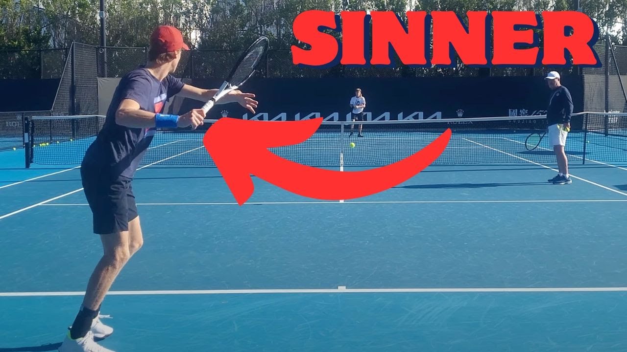 Jannik Sinner Court Level Hitting - Australian Open 2024 - YouTube