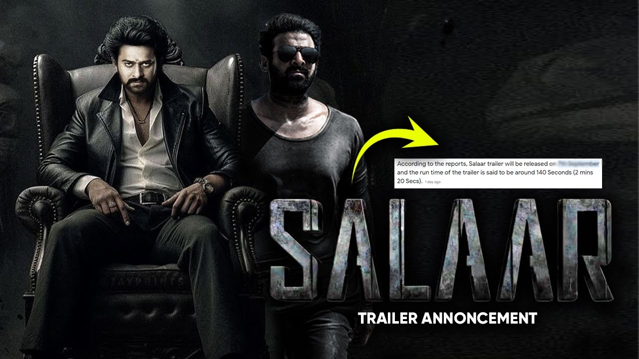Salaar Trailer Update | Salaar Official Trailer Announcement | Prabhas ...