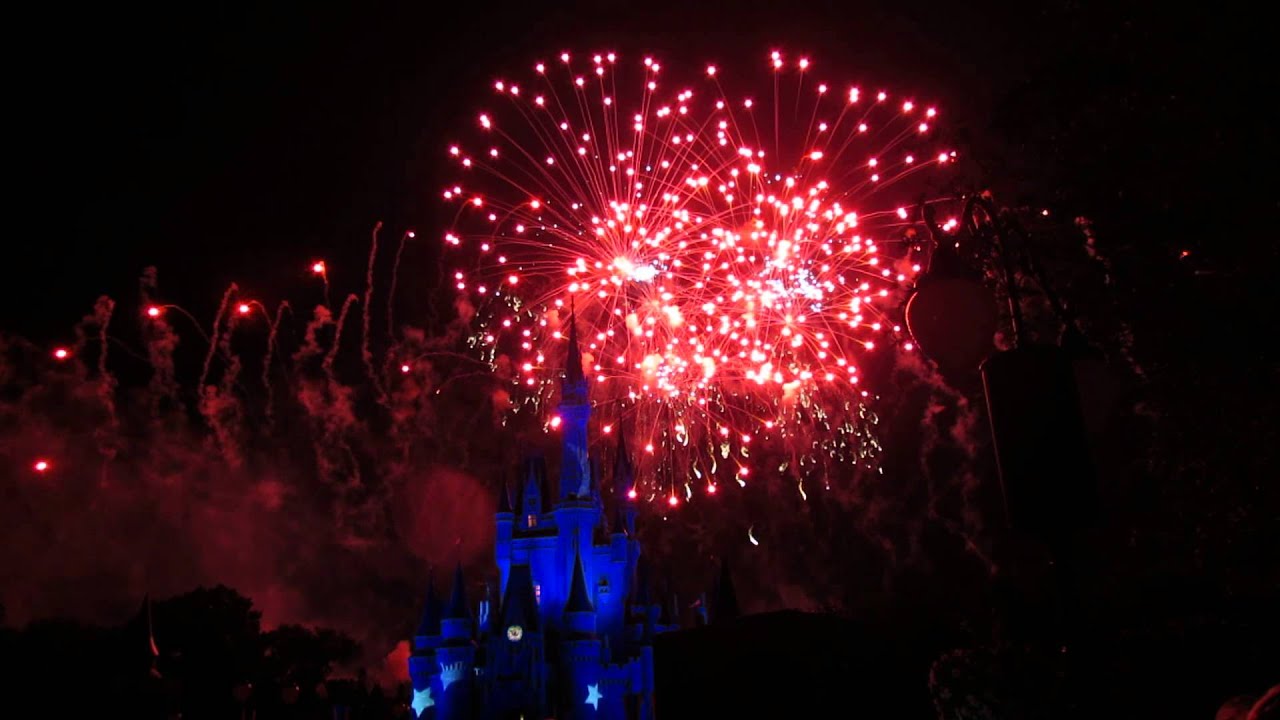 Fire works in Magic Kingdom Orlando - YouTube