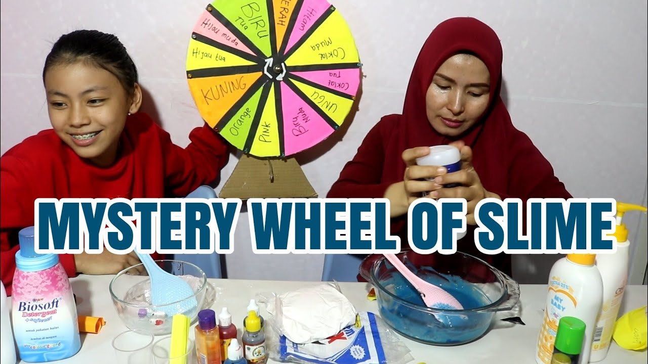 MYSTERY WHEEL OF SLIME Challenge!! Seru banget 😁 - YouTube