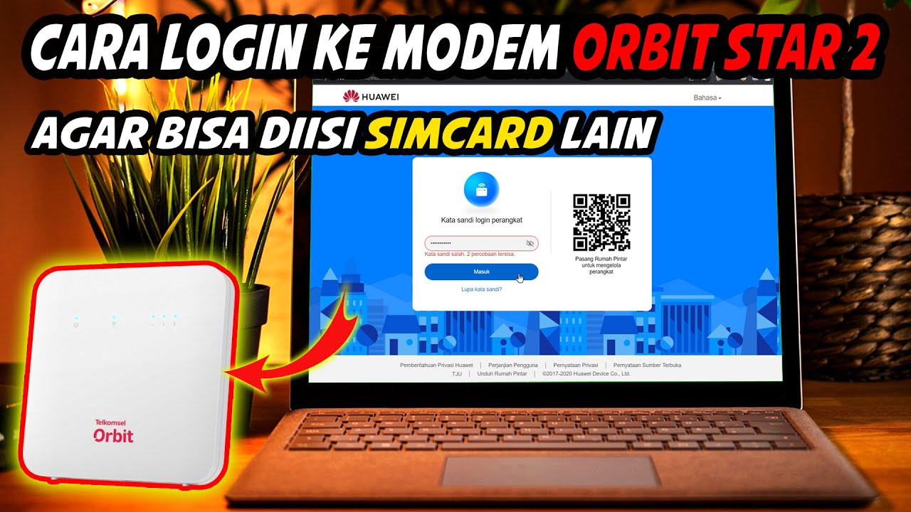Cara Login ke Modem Telkomsel Orbit Star 2 | Unlock Modem Orbit All ...