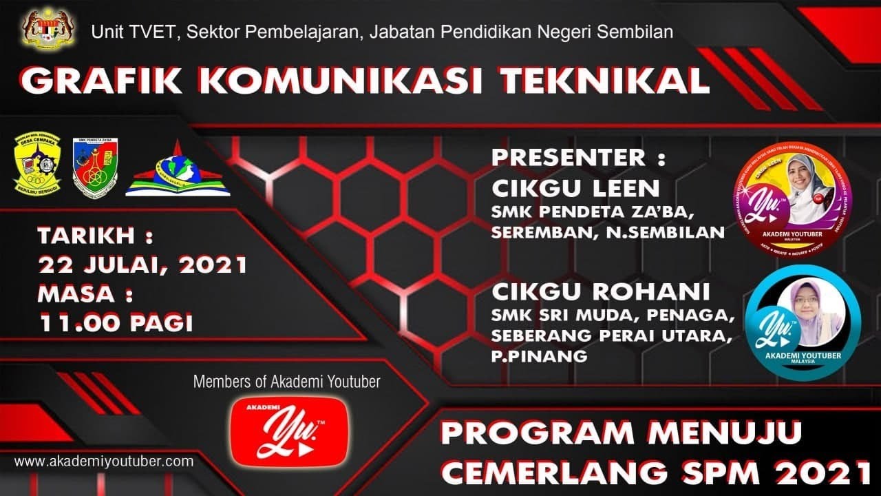 🔴 [LIVE] PROGRAM MENUJU CEMERLANG GRAFIK KOMUNIKASI TEKNIKAL (GKT) SPM ...