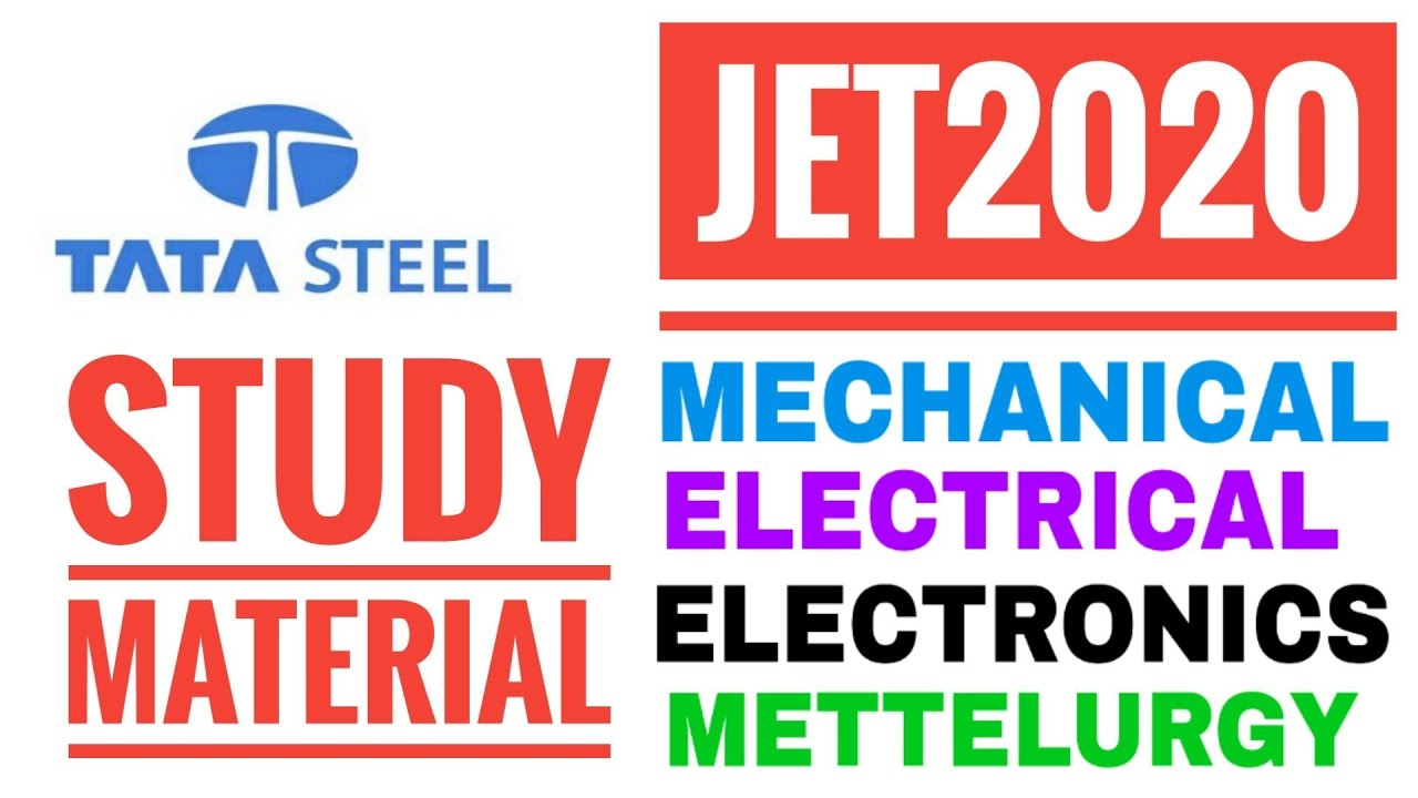 BOOKS FOR JET 2020 TATA STEEL| TATA STEEL JET STUDY MATERIAL - YouTube