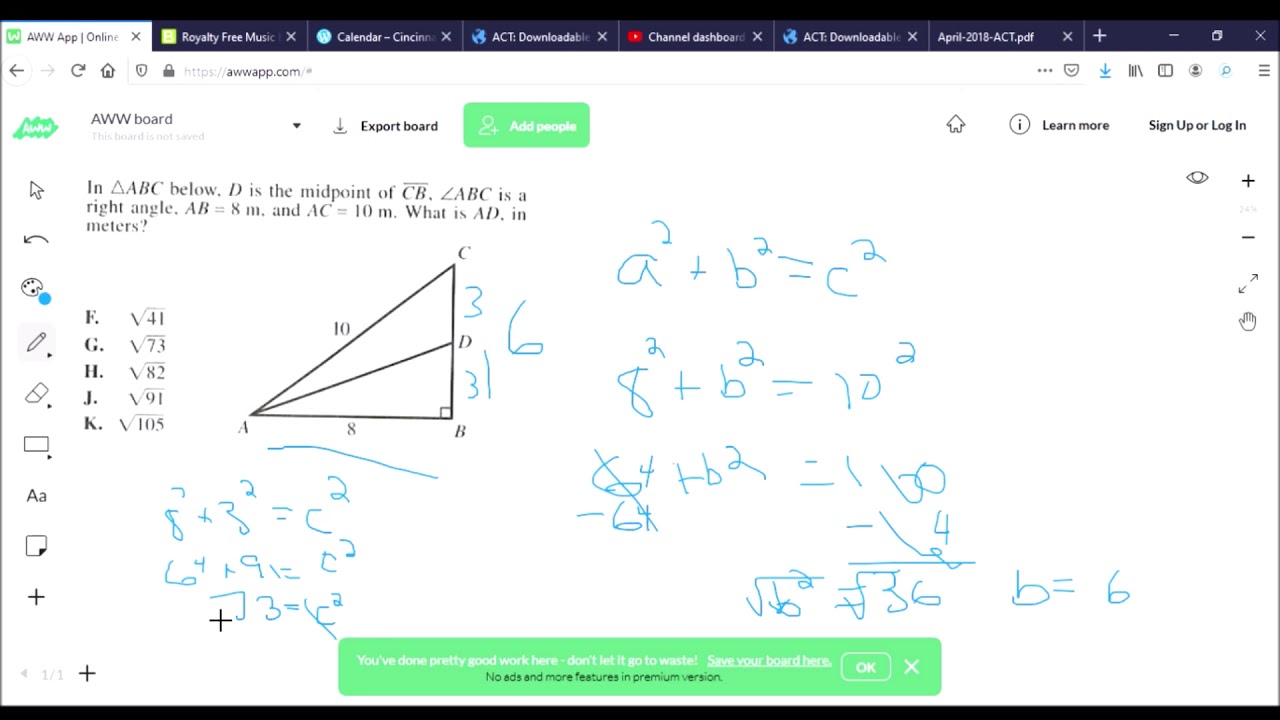 ACT Math Geometry Part 2 - YouTube