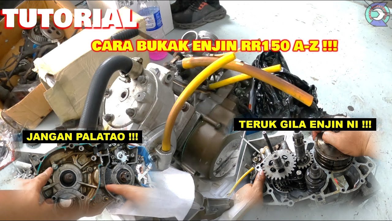 TUTORIAL | CARA OVERHAUL ENJIN NINJA RR150 | CEK BARANG ROSAK | BUKAK ...