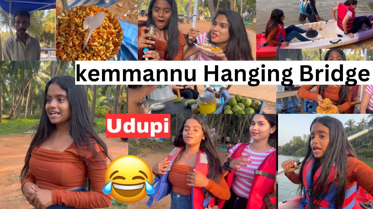 Udupi Kemmannu Hanging Bridge😂Rakshita Tulu Talks|#udupi #hangingbridge ...
