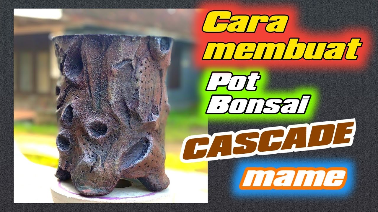Pot bonsai Cascade mame || cara membuat pot cascade mame relief - YouTube