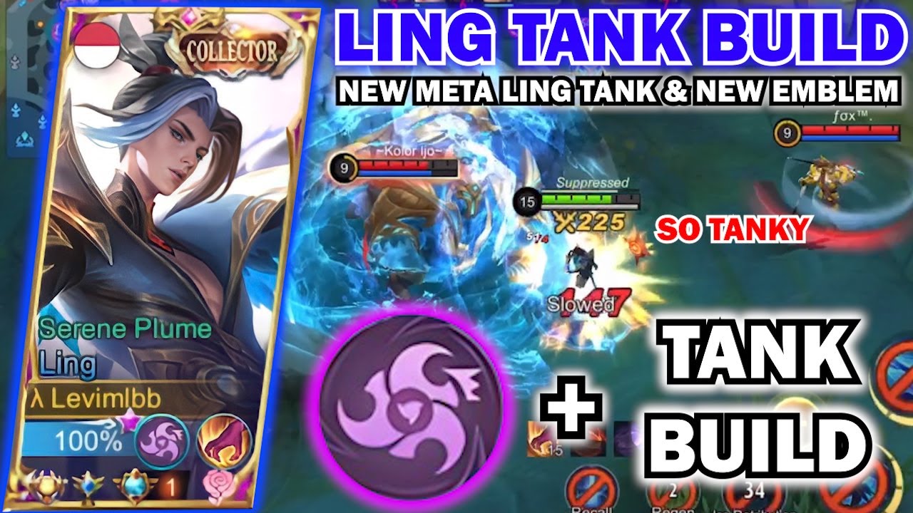 NEW META LING TANK BUILD & NEW EMBLEM SET!! | MY LING IS SO TANKY AND ...