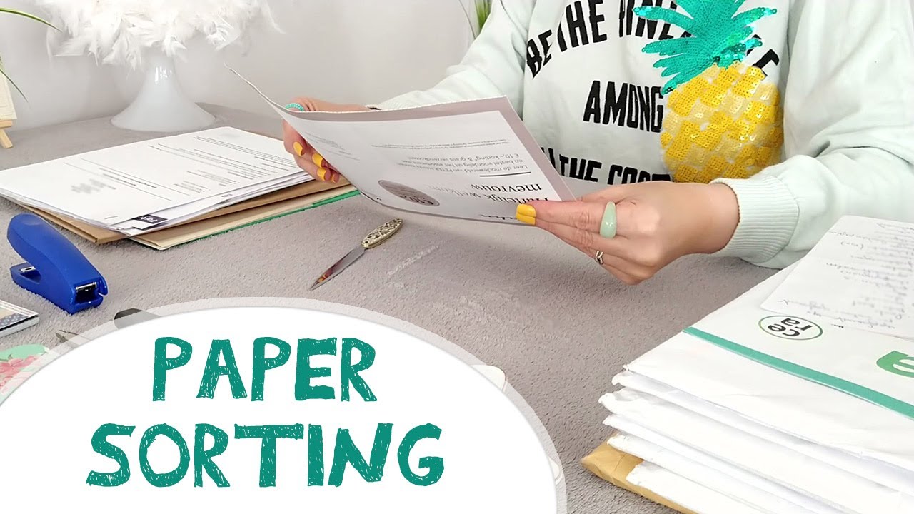 ASMR Paper Sorting • Opening Mail, Organizing Documents • No Talking ...