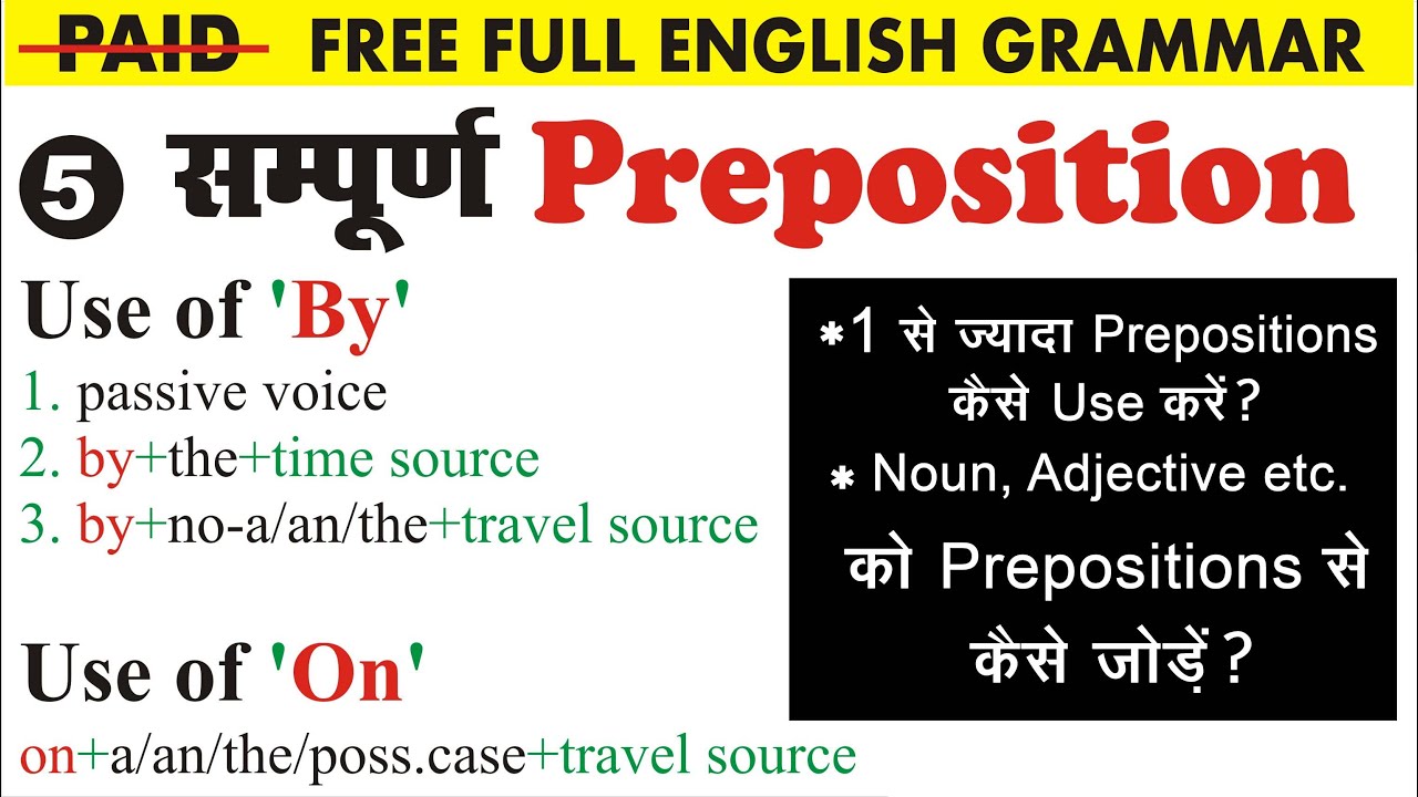 Complete Use of By and On | Prepositions in English Grammar ...
