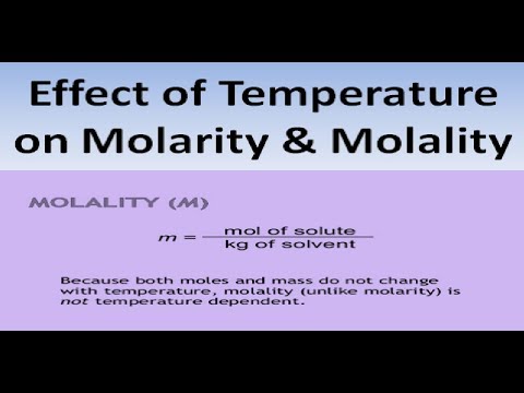 Effect of Temperature on Molarity & Molality. - YouTube