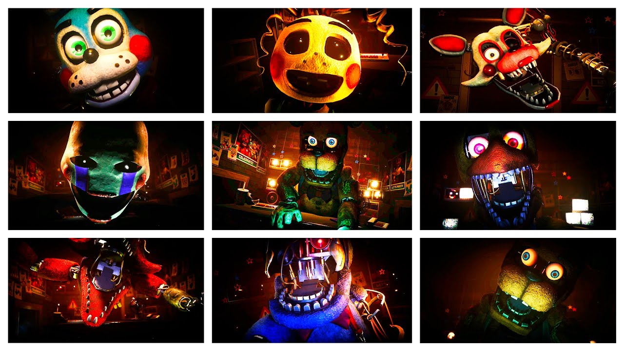 FNAF Rewritten: 87 Overhaul All Jumpscares - YouTube