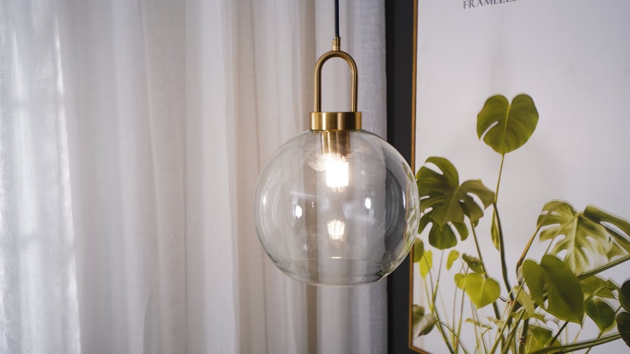 Pendulum Glass Pendant Lamp - YouTube