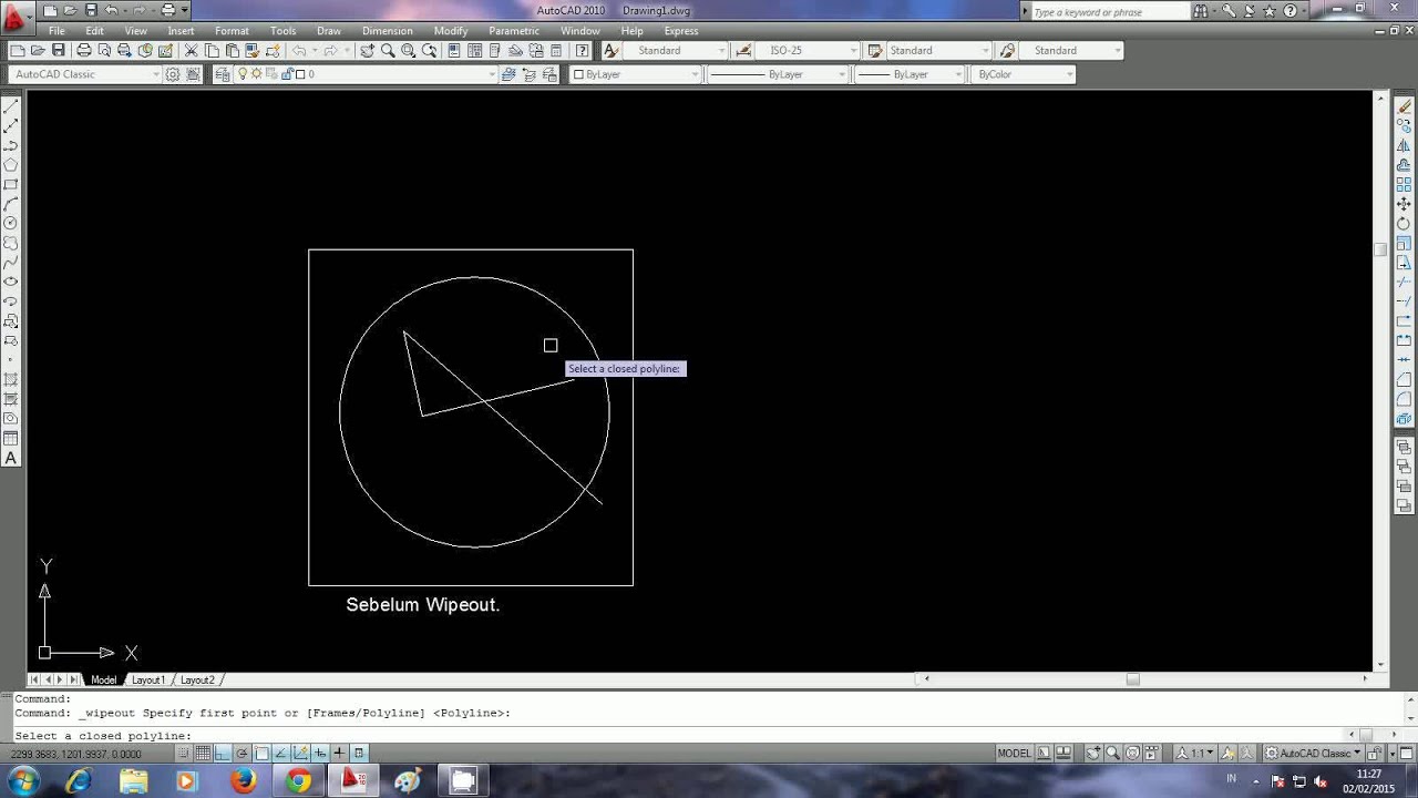 Cara Menggunakan Perintah Wipeout di AutoCAD. - YouTube