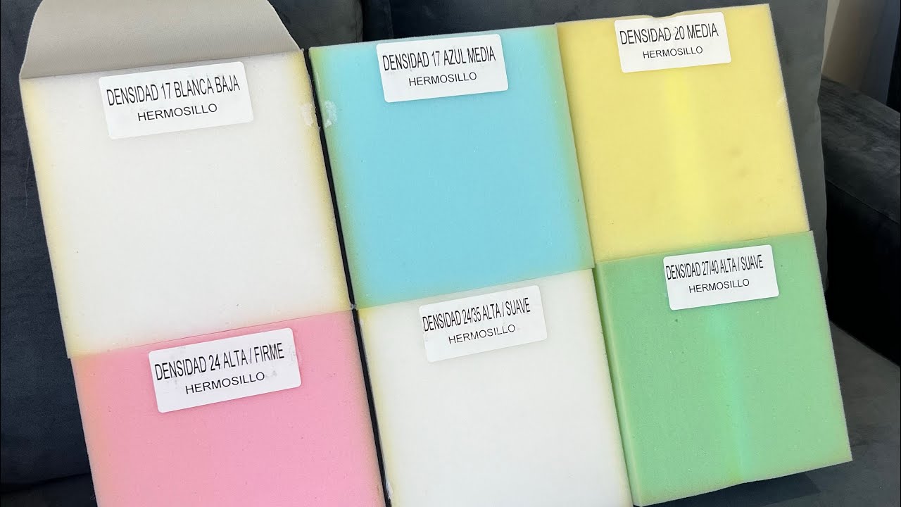 ¿Qué son y para qué sirven las densidades en el hule espuma? - YouTube