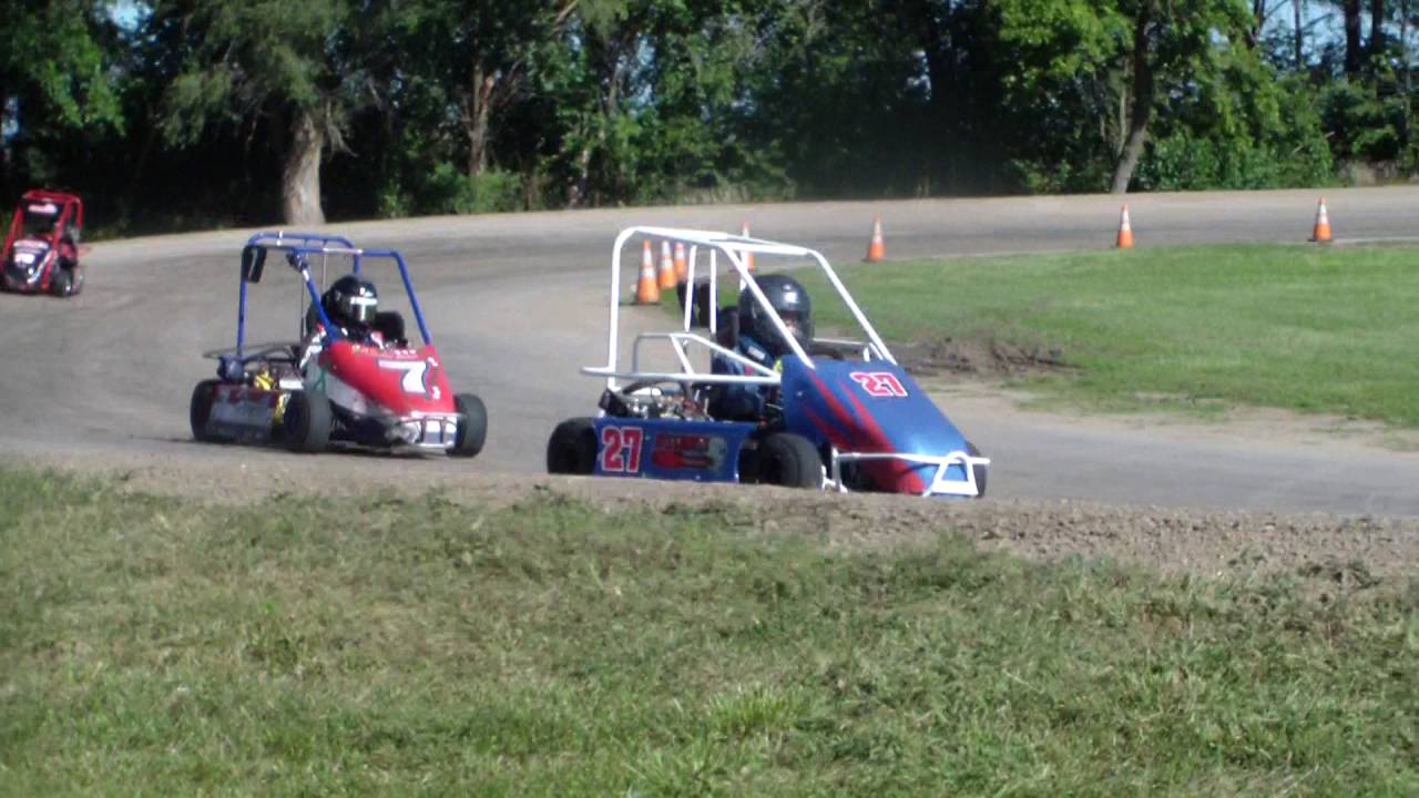 Aaron Jesina, Jesina Racing, Cage Kart Feature at Bobcat Speedway ...