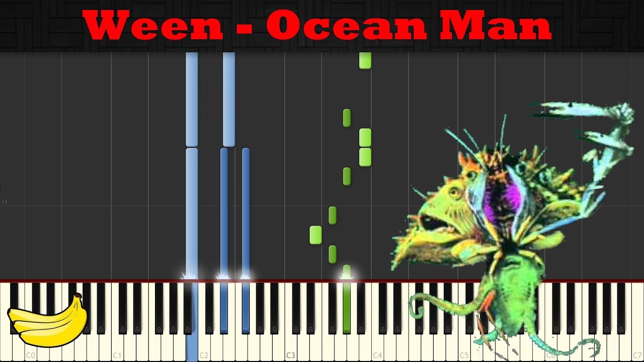 Ween - Ocean Man - Piano Tutorial (Synthesia) - YouTube