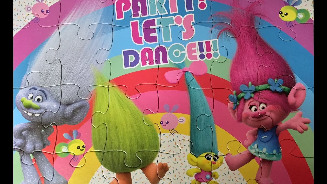 KidsPuzzles with Trolls Poppy, Smidge, Fuzzbert and Guydiamond - YouTube