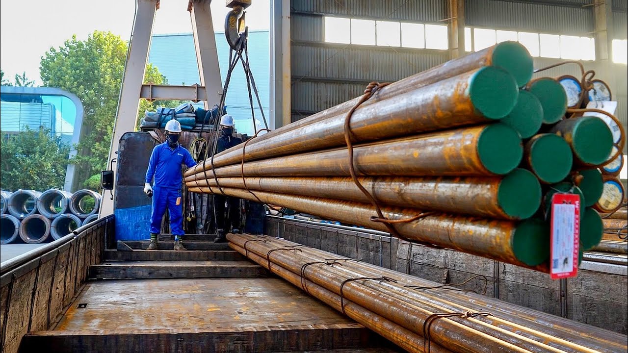 Amazing factory! Mass production process for hex nuts. - YouTube