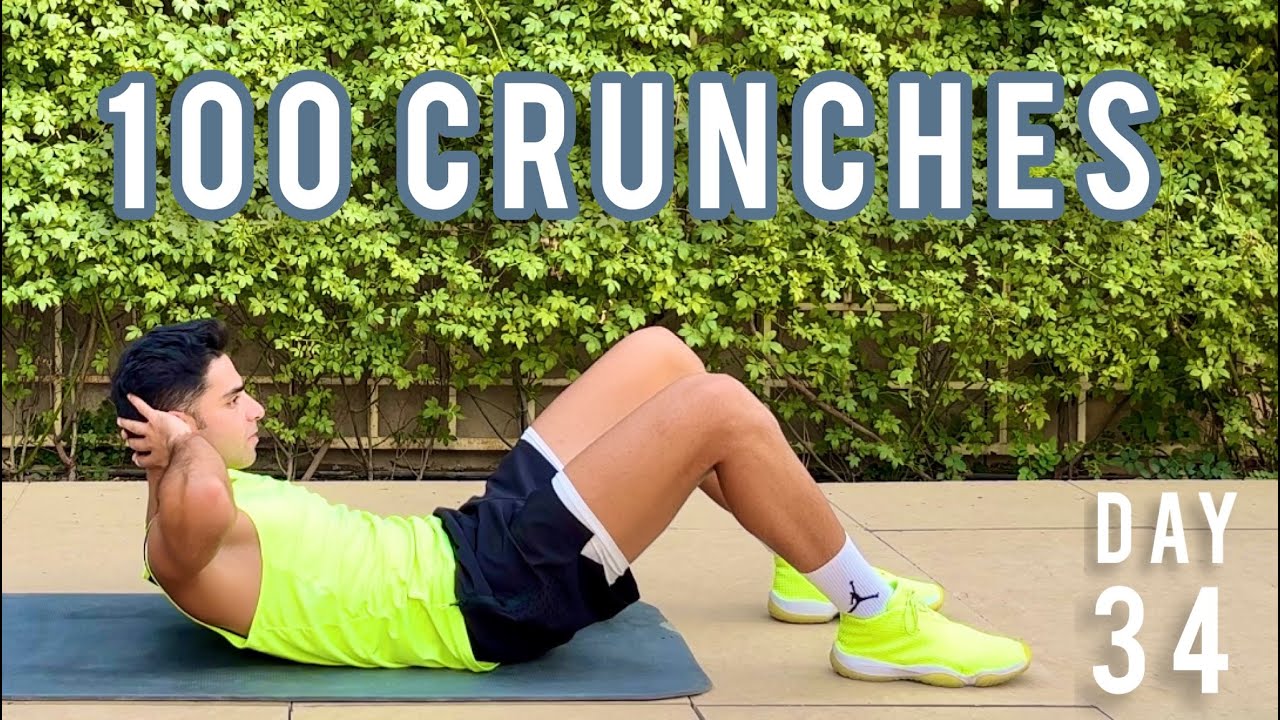 100 Crunches for a Flat Belly: Day 34 of 90 Day Beginner's Workout ...