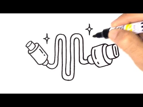 How to Draw USB cord Easy Step by Step for beginners - YouTube