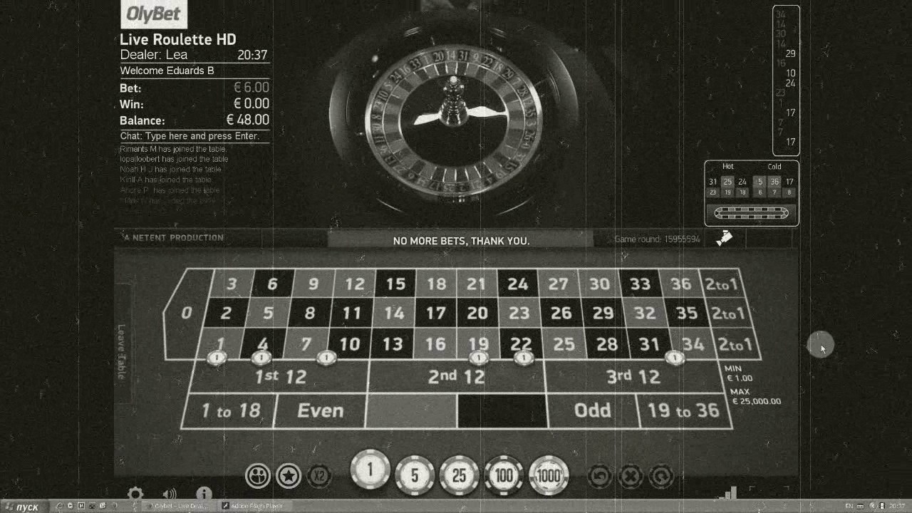Reverse Roulette Sequences plus Number - YouTube
